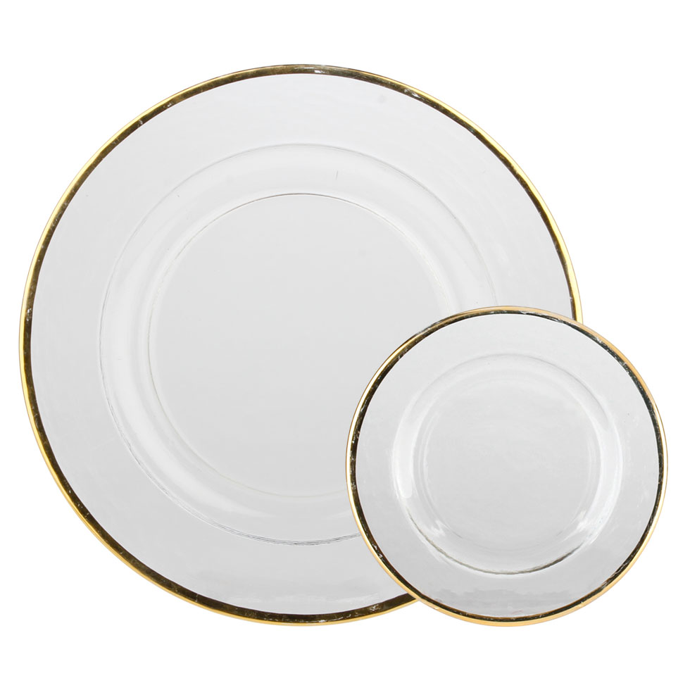 Gold Rim Dinnerware Collection | Bright Rentals