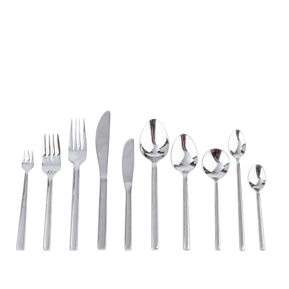Square Stainless Flatware Collection Rental | Bright Rentals