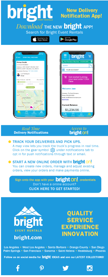 Bright Event Rentals - Bright News